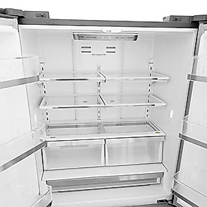 Z Line Kitchen and Bath ZLINE 36" 22.5 cu. ft Freestanding French Door Refrigerator with Ice Maker in Fingerprint Resistant Stainless Steel (RFM-36)