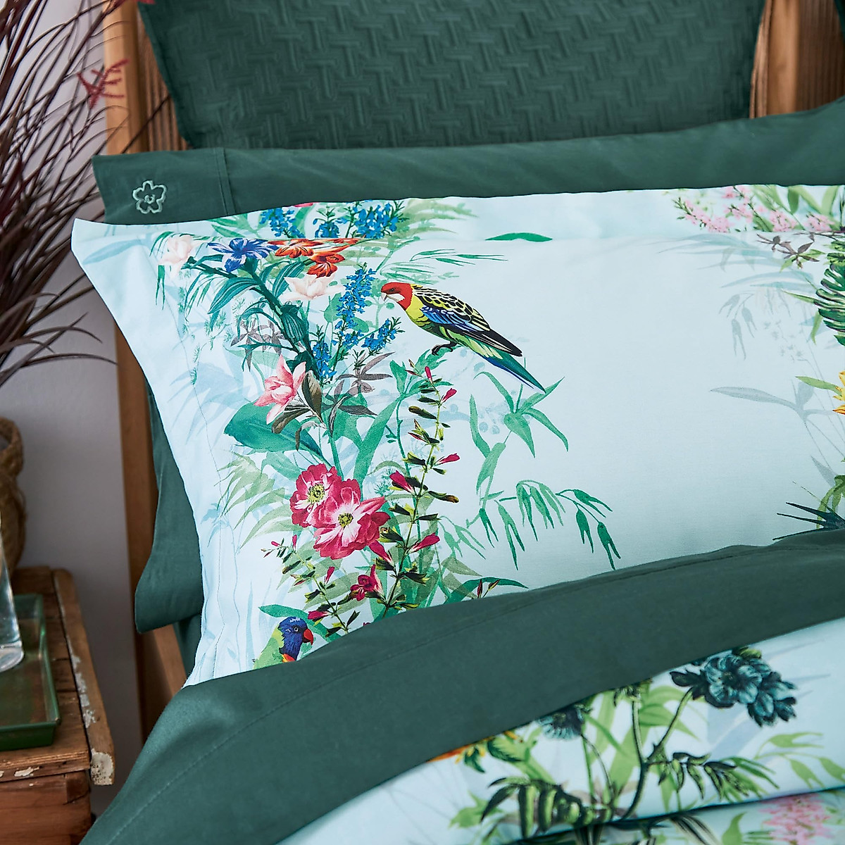 Ted Baker Tropical Elevations 100% Cotton Sateen, 3 Piece Duvet Cover Set, King, Multi, 2D0311D4MU