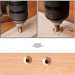 Kigauru 6 Pcs Countersink Drill Bit Set 1/4 Inch Hex Shank 90 Degree Sets High Speed Steel 5 Flute Countersink Bit Wood Quick Change Bit 6mm-19mm with 1 Pcs Automatic Center Punch Tool