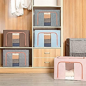 ZyHMW Large Clothes Storage Bag Organizer 3PCS, 66L Clothes Storage Bins, Foldable Closet Organizers Storage Containers
