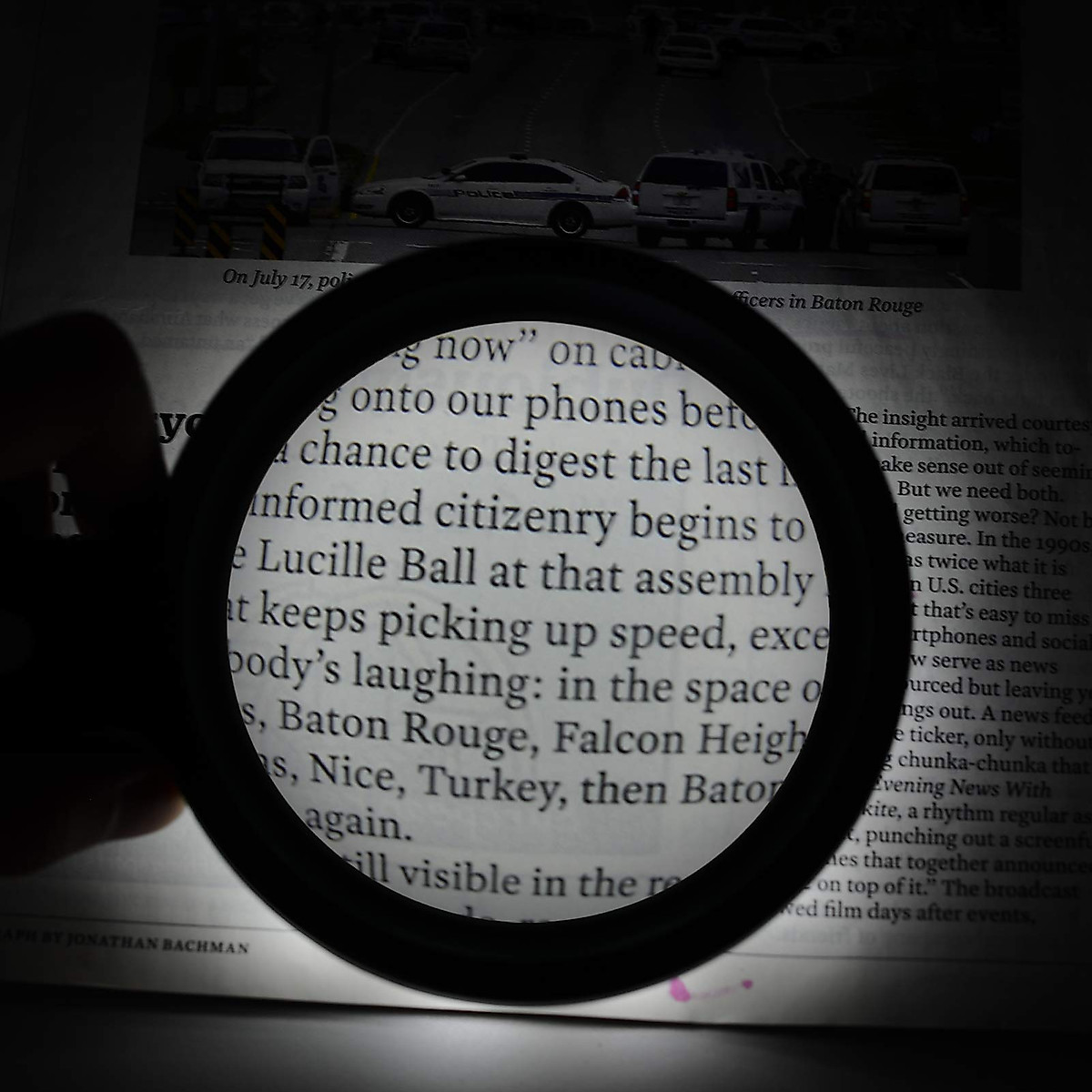 Magnifying Glass with Light, 10X Handheld Large Magnifying Glass 12 LED Illuminated Lighted Magnifier for Macular Degeneration, Seniors Reading, Soldering, Inspection, Coins, Jewelry, Exploring