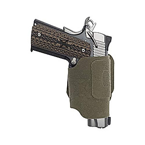 Vertx Tactigami MPH SUB, Universal Handgun Holster for Tactical Gear, Appendix CCW Concealed Carry Firearm, Customized Fit, Attach to Loop Panel, One Wrap, Desert Tan