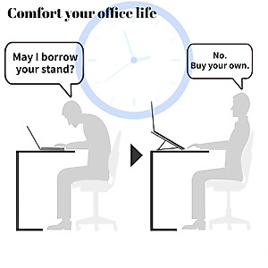 TENGYI T up Portable Laptop Stand, Multi-Angle Riser with Heat-Vent, Aluminum X-Shaped Computer Holder with Anti-Slip Rubber Compatible with 9-15.6 inch Notebooks PAD and so on (Silver)