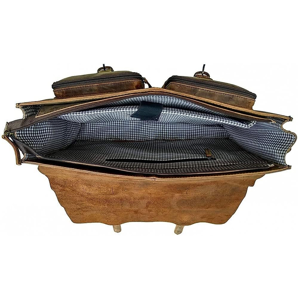 C CUERO 15 Inch Retro Buffalo Hunter Leather Laptop Messenger Bag Office Briefcase Crossbody Travel Bag For Men And Women College Bag Office Laptop Bag