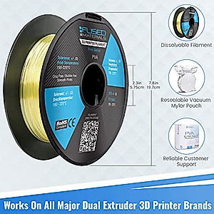 Fused Materials PVA 3D Printer Filament, 1.75mm, 0.5kg roll