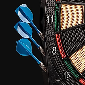 Franklin Sports Electronic Dart Board Sets - Soft Tip Electric Dartboard With Digital Scoreboard - (6) Darts Included, 15"