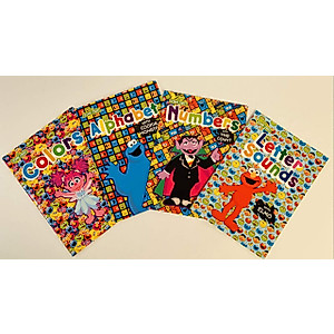 GOV Pre School Educational Portable Desk with Playskool Flash Cards, Markers, Crayons, Sesame Street Work Books and Reward Stickers