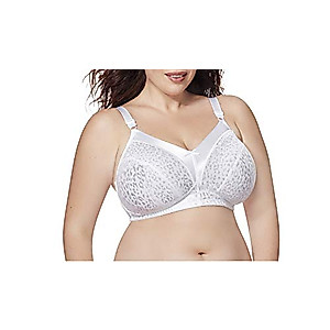 JUST MY SIZE womens Satin Stretch Wirefree Mj1960 Bras, White, 42D US