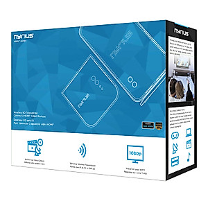 Nyrius Aries Home+ Wireless HDMI 2X Input Transmitter & Receiver for Streaming HD 1080p 3D Video and Digital Audio (NAVS502) - Bonus Apple Mini Display Port to HDMI Adapter Included