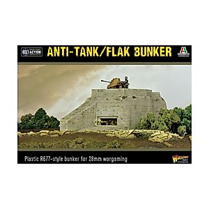 Warlord Bolt Action Anti Tank/Flak Bunker 1:56 WWII Table Top Wargaming Diorama Plastic Model Kit 842010001