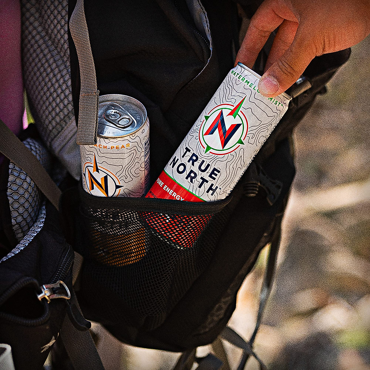 True North Pure Energy Seltzer, Watermelon Mist, 12 Fl Oz (Pack of 12)