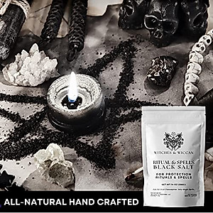 Black Salt for Protection Rituals, Wiccan Supplies, Sal Negra para Rituales de Brujeria - 1.75 lb Pack (14 oz Bag x 2) - Witches & Wiccan Witchcraft Supplies