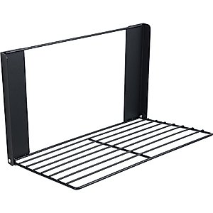 Hcmaesun Magnetic Folding Shelf for Clothes and Towels, Magnet Rack Mount on Washing Machine Fridge, Durable Folding Rack for Laundry Room Bathroom Kitchen, Black