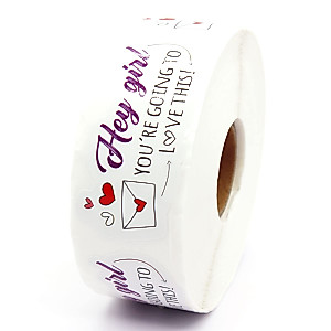 Littlefa 1.5” Hey Girl You’re Going to Love This Stickers,Thank You Stickers,Small Business Stickers, Envelopes Stickers, Gift Bags Packaging 500 PCS