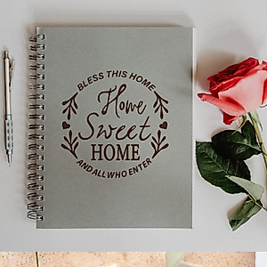 BOOLOOEN Silk Screen Stencils Transfers Reusable Self Adhesive Mesh Screen Stencil Kit for Chalkboard Fabric(home sweet home)