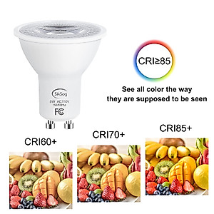 SikSog GU10 LED Light Bulb 5000K Daylight White,70W Halogen Equivalent, Non Dimmable, 120° Beam Angle Flood Lights, LED Bulbs for Recessed Track Lighting 720LM, CIR≥85, Pack of 10