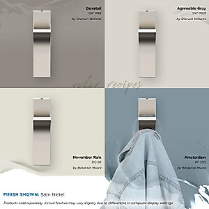 Amerock HBX37014G10 | Apex Single Prong Decorative Wall Hook | Satin Nickel Hook for Coats, Hats, Backpacks, Bags | Hooks for Bathroom, Bedroom, Closet, Entryway, Laundry Room, Office