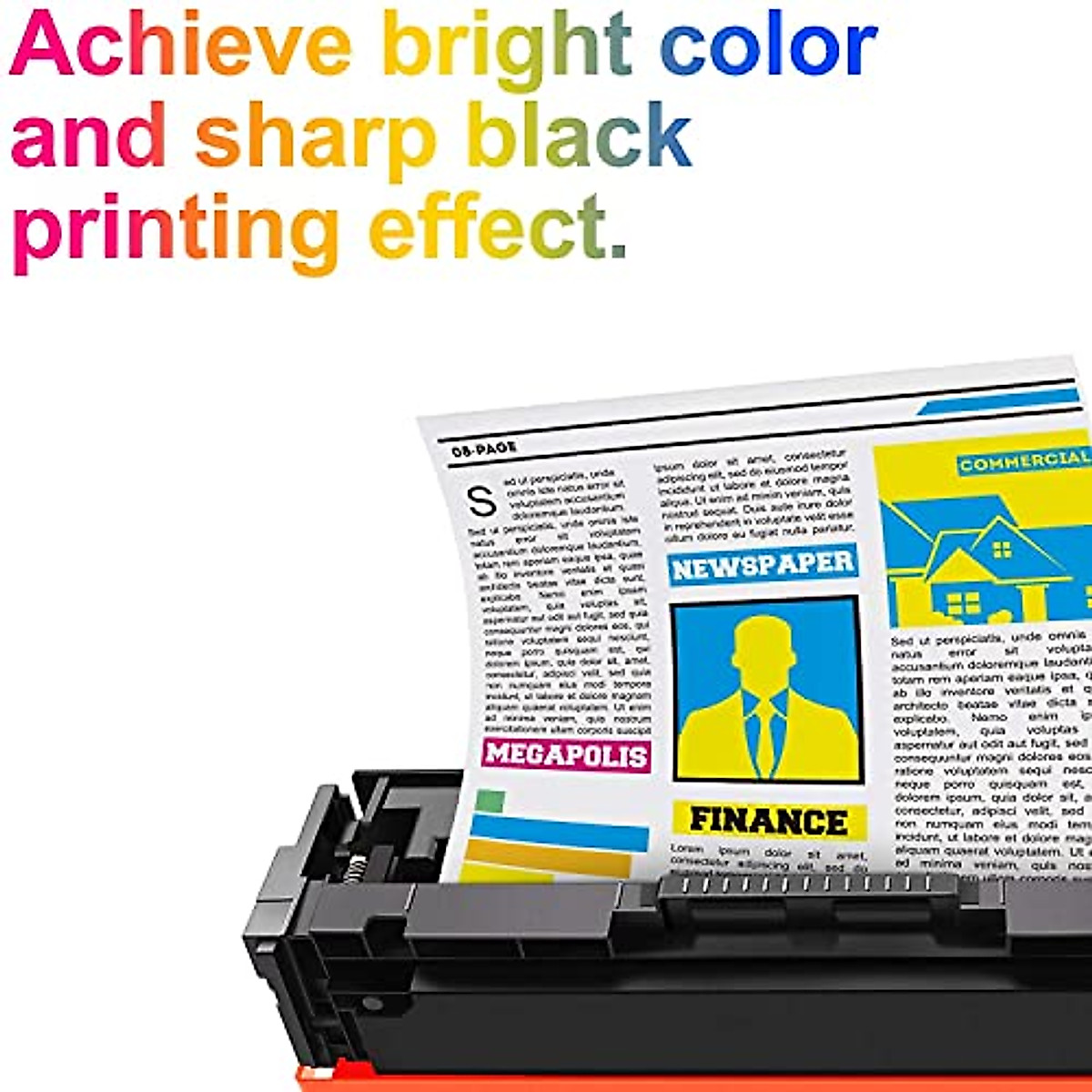 Uniwork Compatible Toner Cartridge Replacement for Canon 046 46H CRG-046 for Color ImageCLASS Laserjet MF733Cdw MF731Cdw MF735Cdw LBP654Cdw Printer Tray (Black, Cyan, Magenta, Yellow)