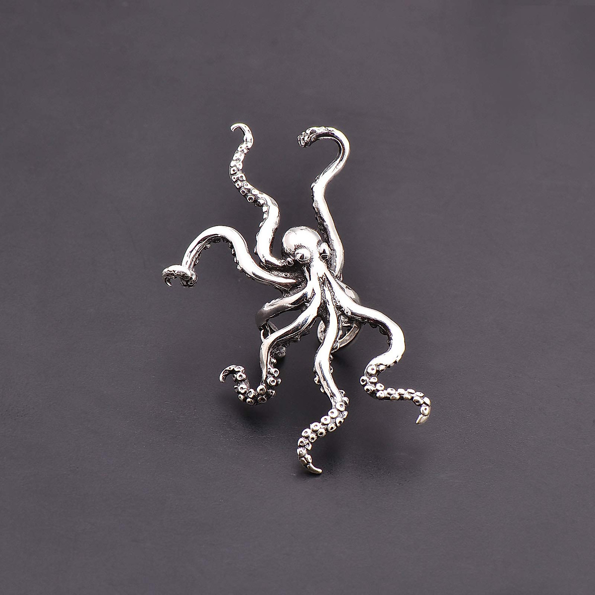 Paialco 925 Sterling Silver Octopus Ear Cuff Earrings