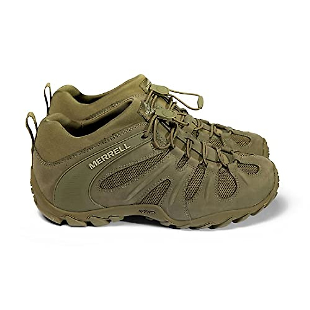 Merrell Men's Cham 8 Stretch Tactical Industrial Shoe, Dark Olive, 12