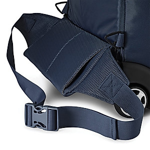 High Sierra Powerglide Pro Wheeled Daypack Backpack with 360 Degree Reflectivity, Telescoping Handle, Dual Side Pockets, and Laptop Sleeve, Fits Most 15.6" Laptops, 40L, Indigo Blue