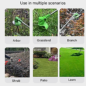 Weed Wacker Battery Powered 21V Battery Operated Weed Eater with 17 Blade Cordless Weed Trimmer for Yard Lawn and Garden