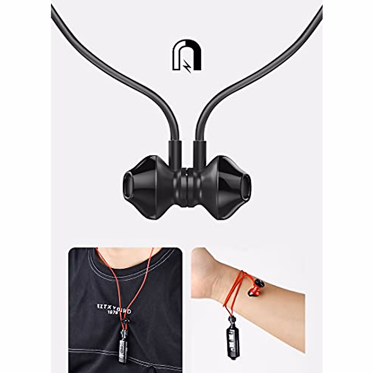 Waytronic Bluetooth Call Recording Headset Mobile Phone Call Recording Equipment Phone Call Recorder Earphones for iPhone and Android (Black)