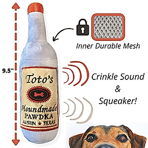 Nestpark Toto's Dog Toy - Funny Dog Toys - Plush Squeaky Crinkle Toys for Medium, Small and Large - Cute Dog Gifts for Dog Birthday - Cool Stuffed Dog Toys