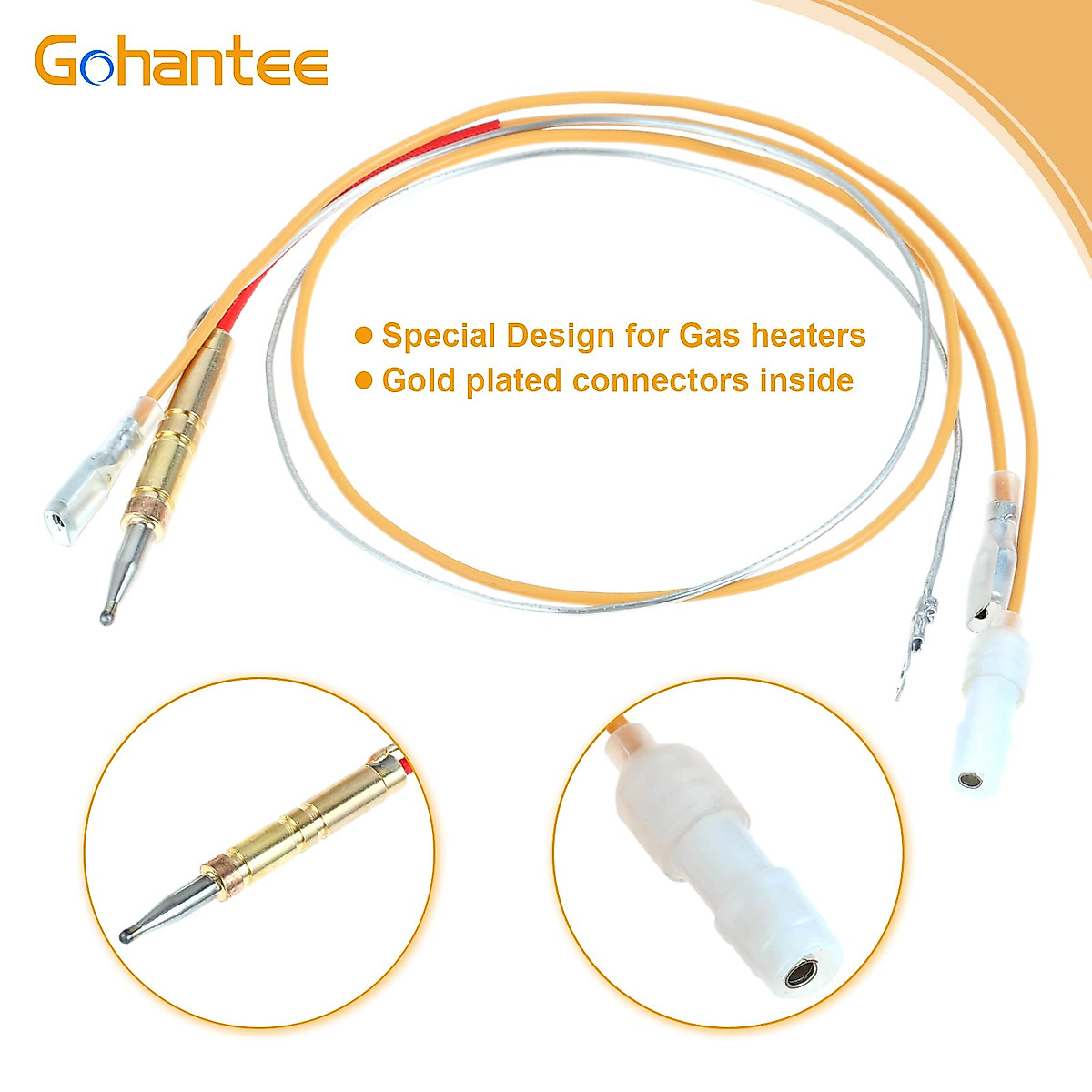 Gohantee 20" Propane Portable Tank Top Heater Thermocoupler 2304885 Universal Safety Assembly Compatible with Mr Heater Dura Heat COSTWAY Remington ProCom and More