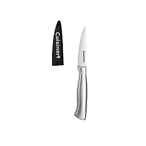 Cuisinart 3-Piece Stainless Steel Knife Set, Includes 8" Chef Knife w/guard 5.5" Serrated Utility Knife w/guard 3.5" Paring Knife w/guard