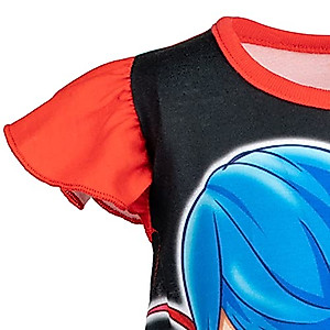 Miraculous Ladybug Little Girls Nightgown Pajamas Black/Red 7-8