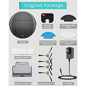 Lefant Robot Vacuum M213S, 3200Pa Powerful Suction, 150Mins Runtime, Tangle Free, Slim, Works with WiFi/App/Alexa, Robot Vacuum and Mop Combo, Ideal for Pet Hair, Carpets, Hard Floors