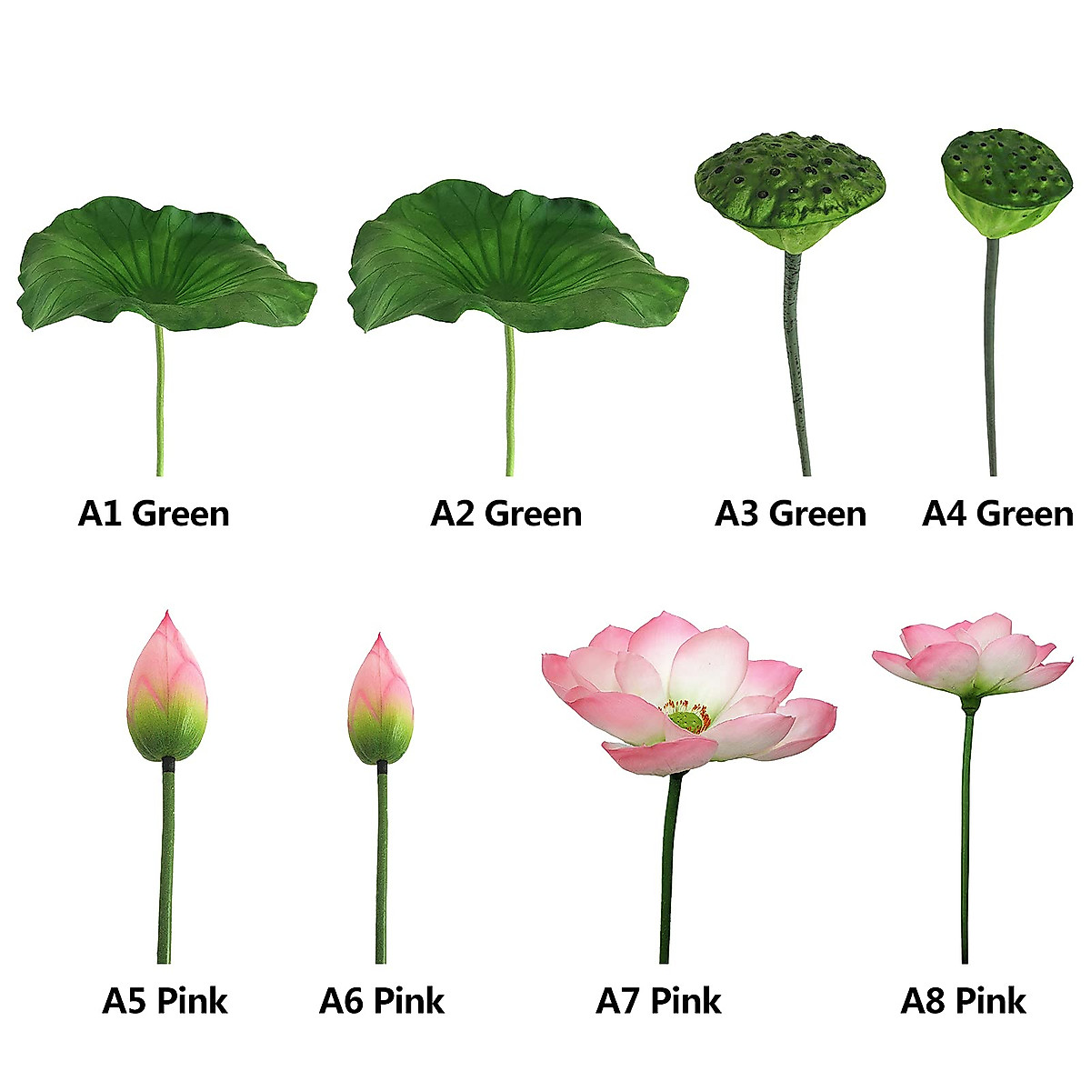 SMLJFO 35.4in Artificial Lotus Branch Simulation Plant Ornaments PU Fake Flower Decoration with Rod for Table Garden Wedding Party Office Home Decor