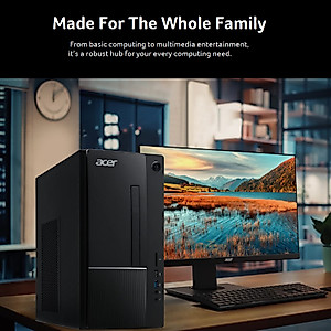 Acer Aspire TC-1770-UR11 Desktop | 13th Gen Intel Core i5-13400 10-Core Processor | 8GB 3200MHz DDR4 | 512GB M.2 2280 PCIe Gen 4 SSD | SD Card Reader | Intel Wi-Fi 6E AX211 | Windows 11 Home,Black