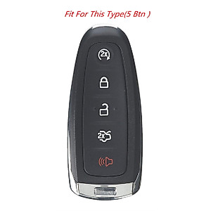 KAWIHEN Silicone Key Fob Cover Compatible with Ford C-Max Edge Escape Expedition Explorer Flex Focus Taurus M3N5WY8609 (Purple)