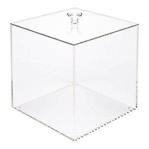 Restaurantware Clear Tek Clear Acrylic Medium Candy Container - Display Box - 6" x 6" x 6" - 1 count box