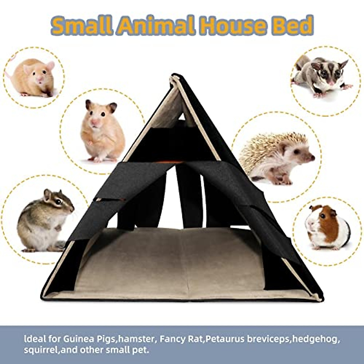 RATGDN Small Pet Hideout Elephant Hamster House Guinea Pig Playhouse for Dwarf Rabbits Hedgehogs Chinchillas