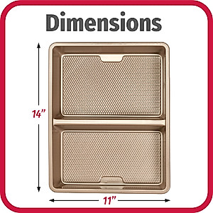 GoodCook 11” x 14” Nonstick Divided Oblong Pan – 2-in-1 Textured Cooking Pan, Baking Dish, Scratch-Resistant Carbon Steel Oven Pan for Meal Prepping & Sheet Pan Dinners