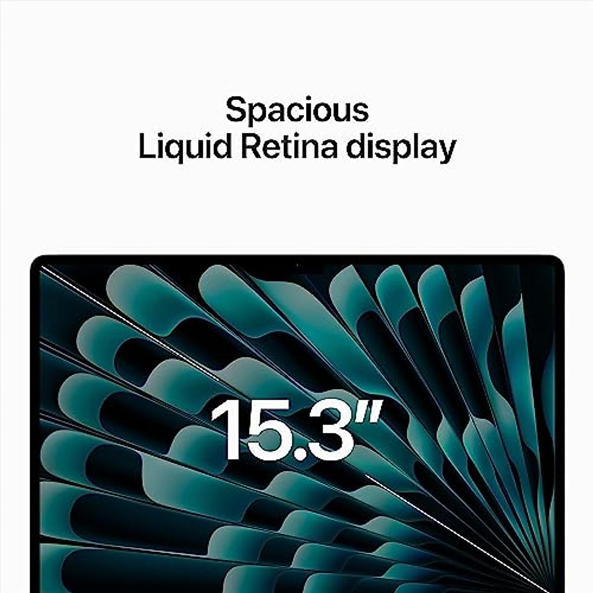 Apple 2023 MacBook Air Laptop with M2 chip: 15.3-inch Liquid Retina Display, 8GB Unified Memory, 512GB SSD Storage, 1080p FaceTime HD Camera, Touch ID. Works with iPhone/iPad; Silver