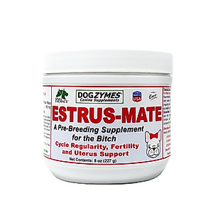 Dogzymes Estrus-Mate Botanical Blend - Used for The Pre-Breeding Bitch - Fertility and Cycle Regularity - in-Utero Puppy Support (8 Ounce)