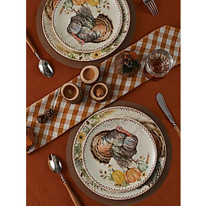 Bico Blessing Season 11 inch Dinner Plates, Set of 4, for Pasta, Salad, Maincourse, Microwave & Dishwasher Safe