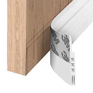 Pehoto Door Draft Stopper Under Door Draft Blocker Insulator Door Sweep Weather Stripping Noise Stopper Strong Adhesive 39'' Length