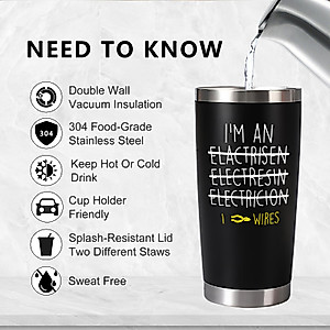 EchoMaven Electrician Gifts for Men - Funny, Cool Gifts for Electricians - 20oz Tumbler - I'm An Electrician