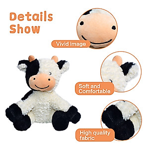 Qnnimal Cow Plush Toy Cow Stuffed Animal Doll Kawaii Cattle Plush Toys Stuffed Soft Pillow