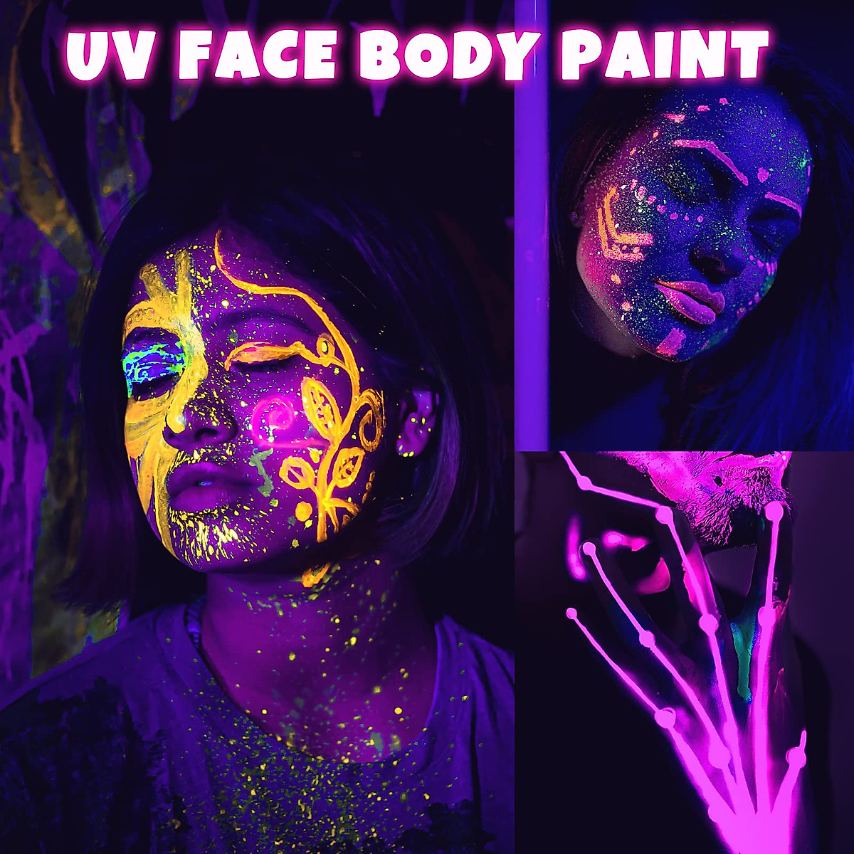 COVACURE Face Paint Kit for Kids - 22 Vibrant colors and 160-piece Kit for Face Painting, Non-Toxic & Hypoallergenic Face Painting Kit for Halloween Makeup, Cosplay, Carnivals and Stage Performance