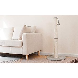 Kazura 29" Tall Cat Scratching Post, Cat Post Scratcher with Sisal Rope and Base Covered with Soft Plush,Cat Scratcher for Kittens(29 in Tall)