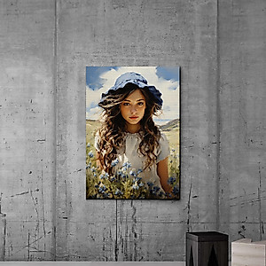 Native Texas, Texas Hill Country Bluebonnet Landscape, Fine Art Print mounted in an white mat board, ready to frame, Canvas Prints, Home Decor