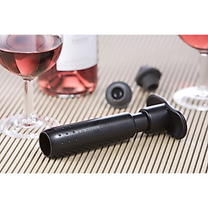 Le Creuset Wine Pump and 3 Stoppers, Cerise