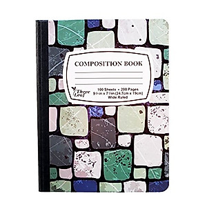 4-Pack Composition Notebook, 9-3/4" x 7-1/2", Wide Ruled, 100 Sheet (200 Page) - 18 Piece School Combo Pack, Pens - Highlighters - Mechanical Pencils - Refills (4 Composition Notebooks, 18 Combo Pack)
