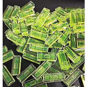 6PCS Small Bubble Level Frame Mural Hanging 10x10x29mm Mini Square Spirit Level Picture Hanging Levels Mark Measuring Instruments Layout Tools